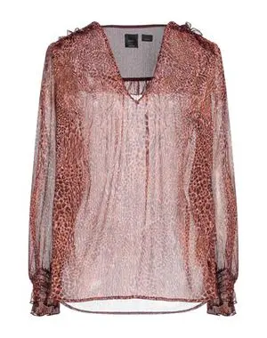 Pinko Leopard Print Crepe Top