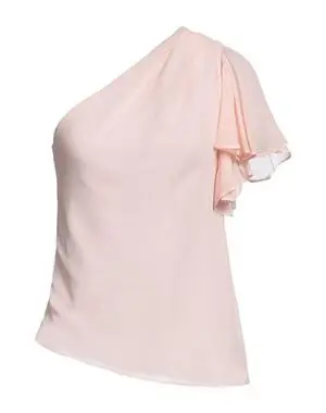 PATRIZIA PEPE SERA Crepe One-shoulder Top - Pink