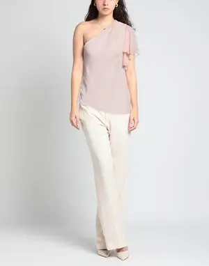 PATRIZIA PEPE SERA Crepe One-shoulder Top - Pink