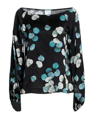 MERCI Floral Print Top - Black