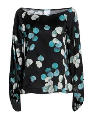 MERCI Floral Print Top - Black