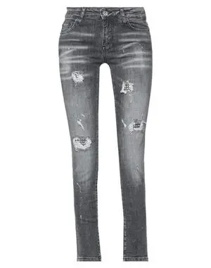 MARCORIC Skinny Fit Jeans With Crystal Embellishments