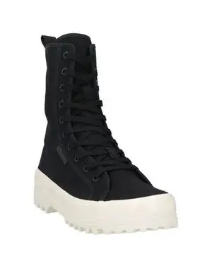 Superga Lace-up Ankle Boots - Black