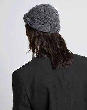 8 BY YOOX Recycled Wool Knit Docker Beanie - Grey