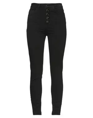 SISTE'S Gabardine Slim-leg Pants - Black