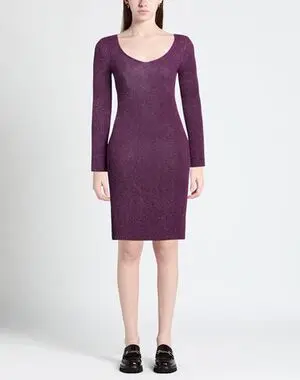 VICOLO Mini Bodycon Knit Dress - Purple