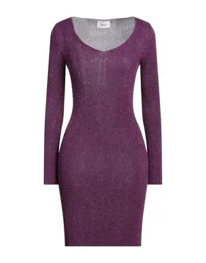 VICOLO Mini Bodycon Knit Dress - Purple