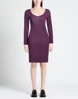 VICOLO Mini Bodycon Knit Dress - Purple