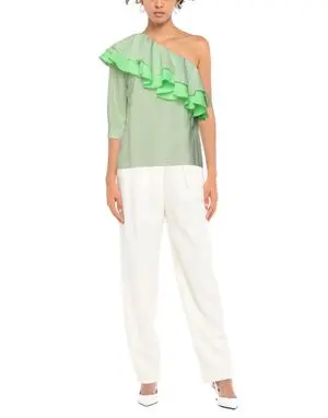 AGLINI One-shoulder Striped Top