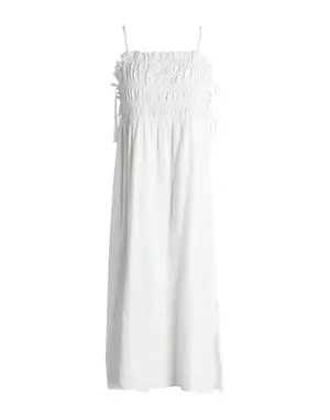 Topshop Woven Midi Dress - White