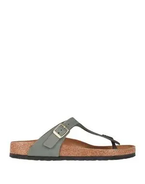 BIRKENSTOCK Thong Sandal Military Size Soft Leather - Green