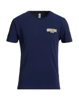 Moschino Swim Man T-shirt Sky Blue Size S Cotton, Elastane Navy