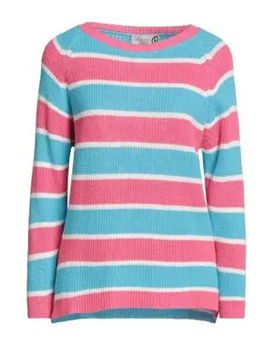 HAVEONE Striped Knit Sweater - Pink