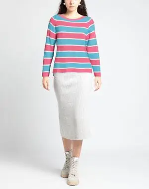 HAVEONE Striped Knit Sweater - Pink