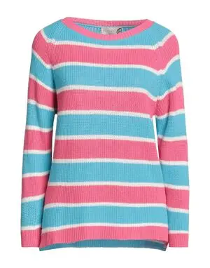 HAVEONE Striped Knit Sweater - Pink