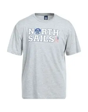 NORTH SAILS Man T-shirt Navy Size S Cotton Grey