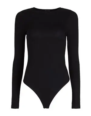 8 BY YOOX Viscose Crewneck Thong Bodysuit