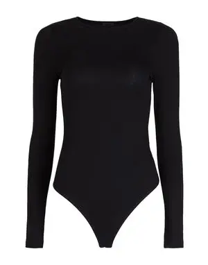 8 BY YOOX Viscose Crewneck Thong Bodysuit