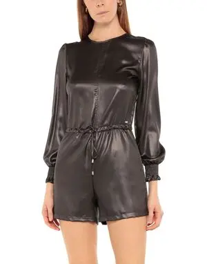 Armani Exchange Metallic Crepe Playsuit - Grey