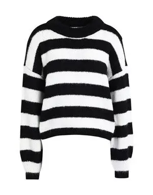 Only Striped Knit Sweater - Black