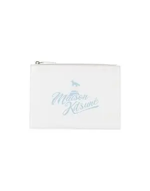 Maison Kitsuné Bovine Leather Pouch - White