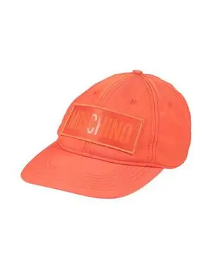 Moschino Cap In Polyamide, Acetate, And Viscose Orange