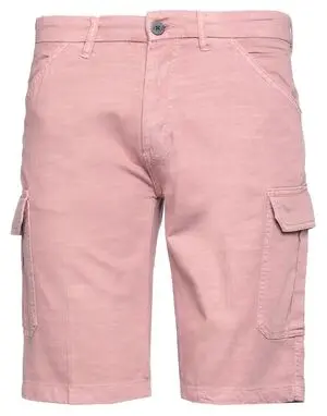 YES ZEE BY ESSENZA Cotton-linen Cargo Shorts - Pink
