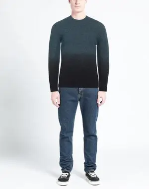 Alpha Studio Knitted Multicolor Pattern Sweater