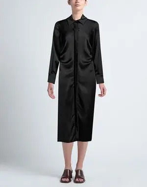 BERNA Midi Shirt Dress - Black