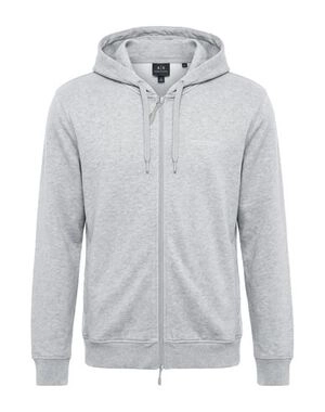 Armani Exchange Cotton French Terry Zip Hoodie - Grey