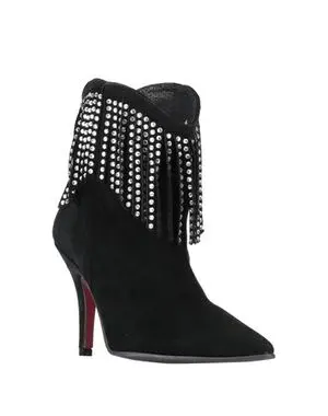 CUPLÉ Ankle Boots In Leather And Suede With Appliqués And Crystals
