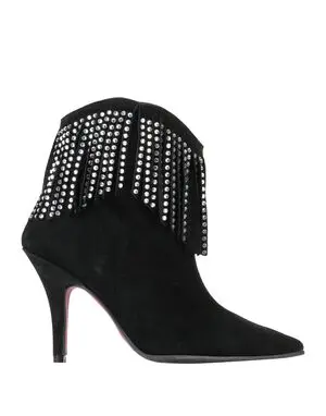 CUPLÉ Ankle Boots In Leather And Suede With Appliqués And Crystals