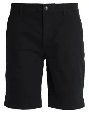 Topman Mid-rise Gabardine Chinos Shorts - Black