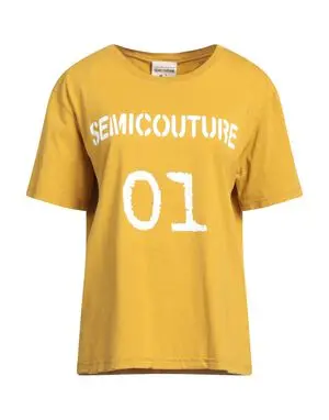 SEMICOUTURE Printed T-shirt - Yellow