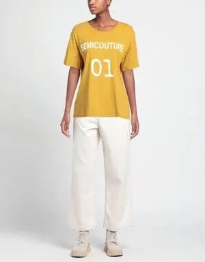 SEMICOUTURE Printed T-shirt - Yellow