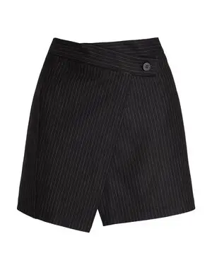 8 BY YOOX Pinstriped Mini Wrap Skirt