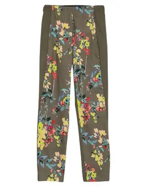 PIANURASTUDIO Military Cotton Floral-print Tapered Pants