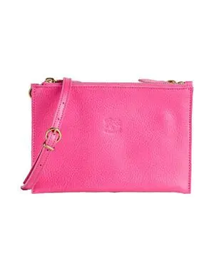 Il Bisonte Leather Crossbody Bag - Fuchsia