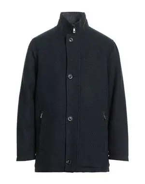 BUGATTI Coat In Acrylic, Polyester, And Wool Blue