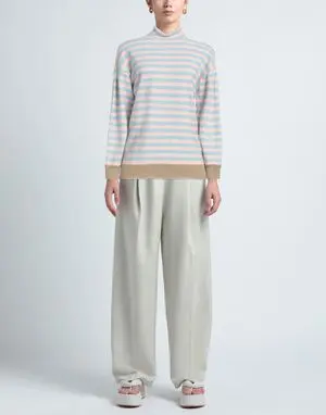 TSD12 Striped Knit Turtleneck