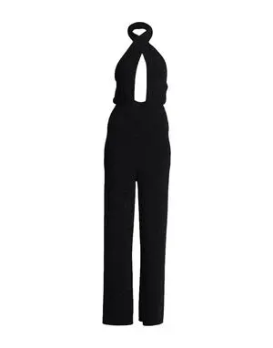 VANESSA SCOTT Metallic Knit Jumpsuit - Black