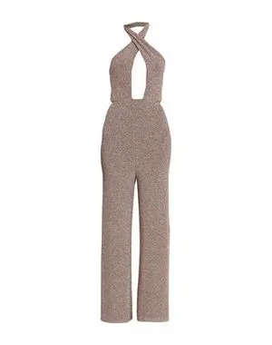 VANESSA SCOTT VANESSA SCOTT Metallic Knit Jumpsuit Rose Gold