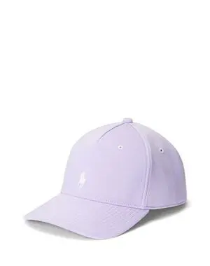 Ralph Lauren Double-knit Jacquard Ball Cap Man Hat Lilac Size Onesize Cotton, Recycled Polyester Purple