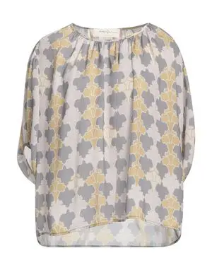 KATIA GIANNINI Floral-print Satin Top - Grey