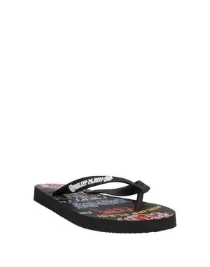 Philipp Plein Rubber Thong Sandal - Black