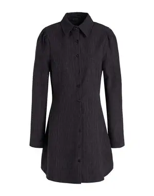 8 BY YOOX Pinstriped Flannel Mini Shirt Dress