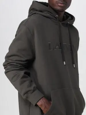 LANVIN Embroidered Logo Hoodie - Grey