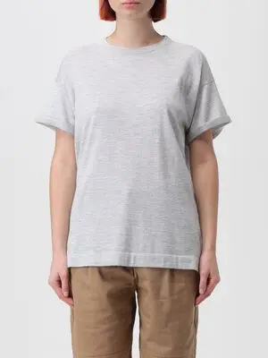 Brunello Cucinelli Brunello Cucinelli Ribbed T-Shirt Grey