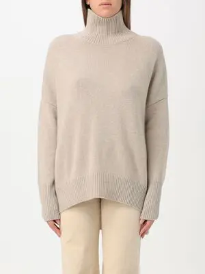 LISA YANG Turtleneck Jumper In Pure Cashmere With Dropped Shoulders Earth