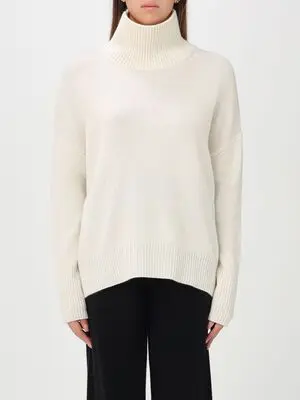 LISA YANG Turtleneck Jumper In Pure Cashmere With Dropped Shoulders Yellow Cream